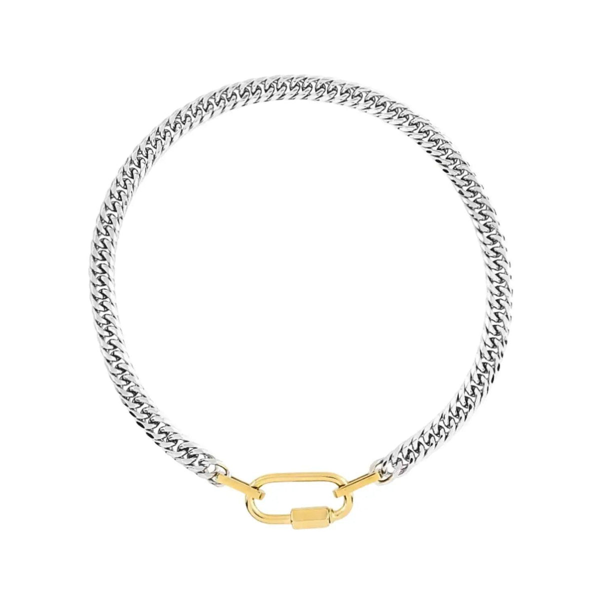 Muse Mix Cuban Necklace- Silver - Ahava J